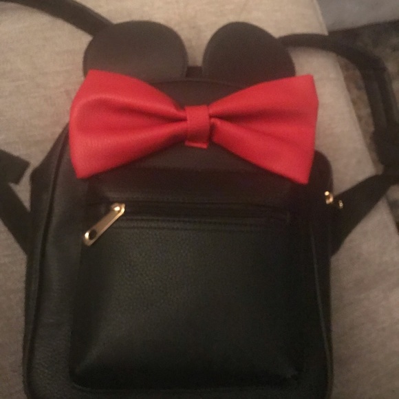Disney | Bags | Minnie Mouse Red Bow Backpack | Poshmark